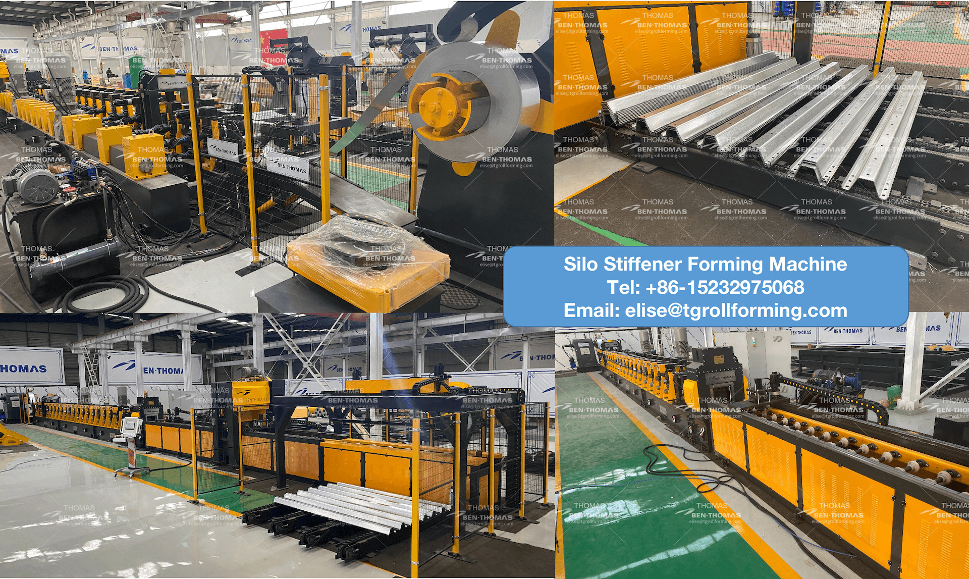 Production line for silo stiffener | grain silo racking machine | metal ...