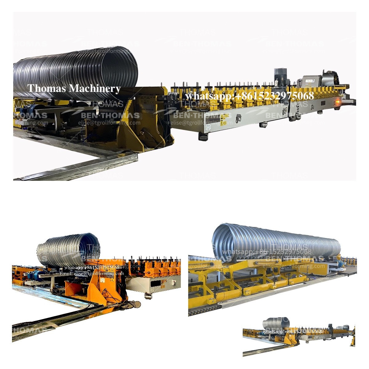 metal spiral corrugated culvert pipe machine / helical lockseam ...
