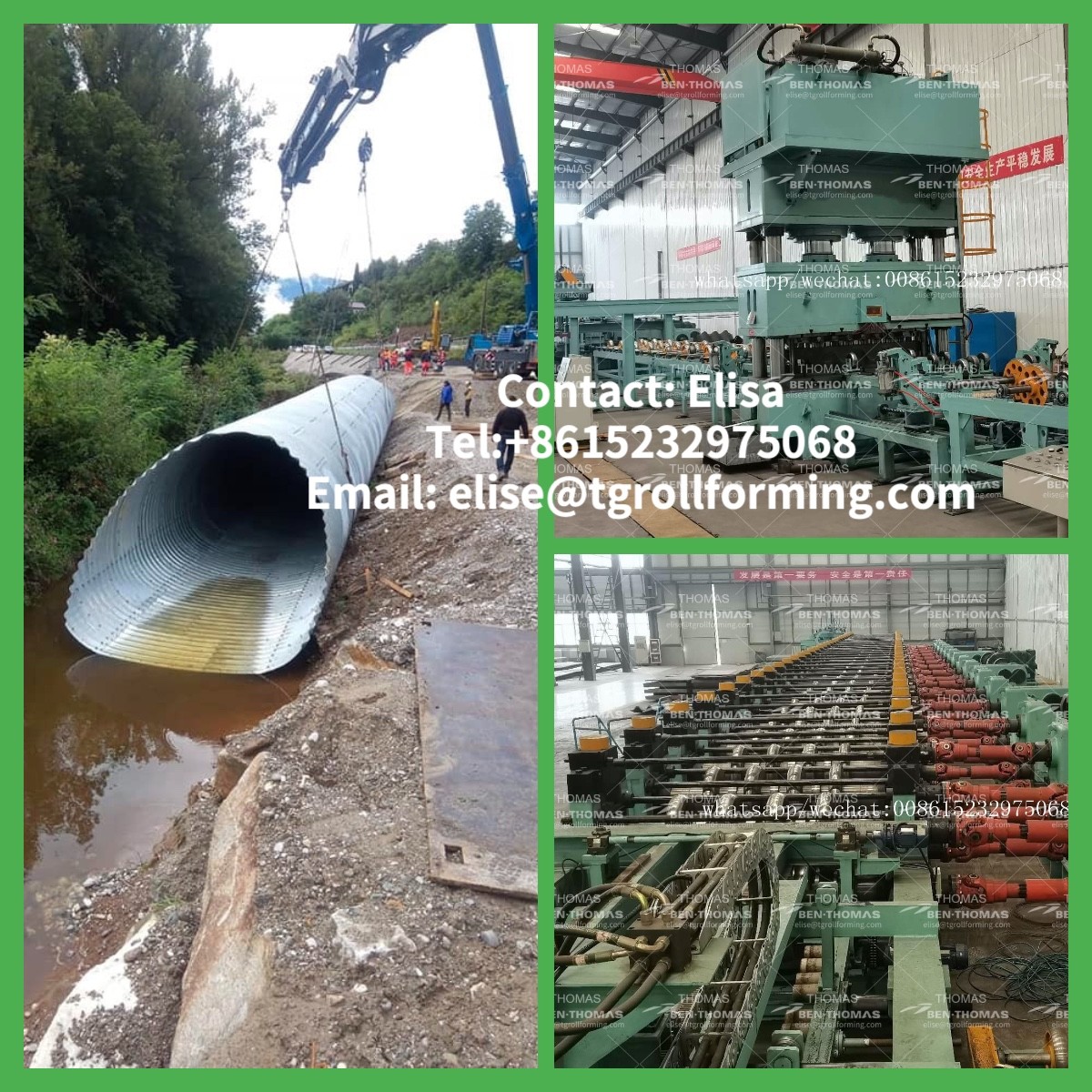 Metal corrugated culvert pipe production line, Culvert corrugated plate ...